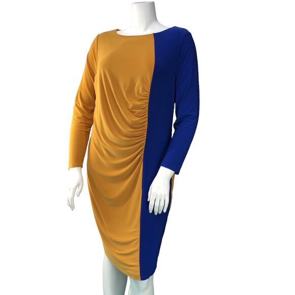 Kasper | Dresses | Kasper Womens Plus Size X Dress Color Block Ruched ...